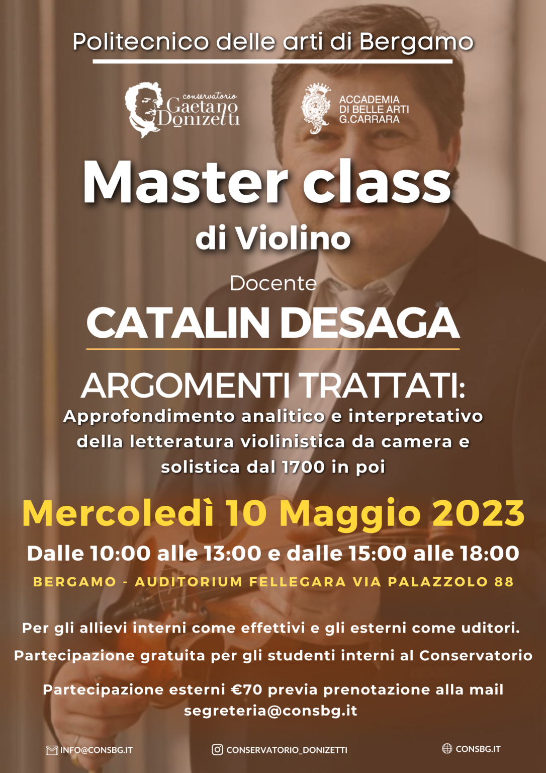 Master Class Catalin Desaga – Politecnico delle Arti di Bergamo ...